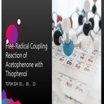 Free-Radical Coupling Reaction of Acetophenone with Thiophenol(Final ...