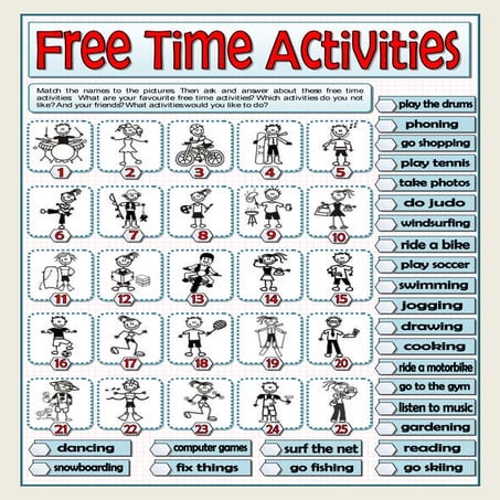 Free time-activities-information-gap-activities-picture-description-exe ...