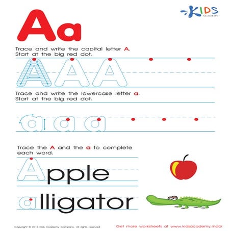 Free alphabet worksheets for kids a-z | PDF