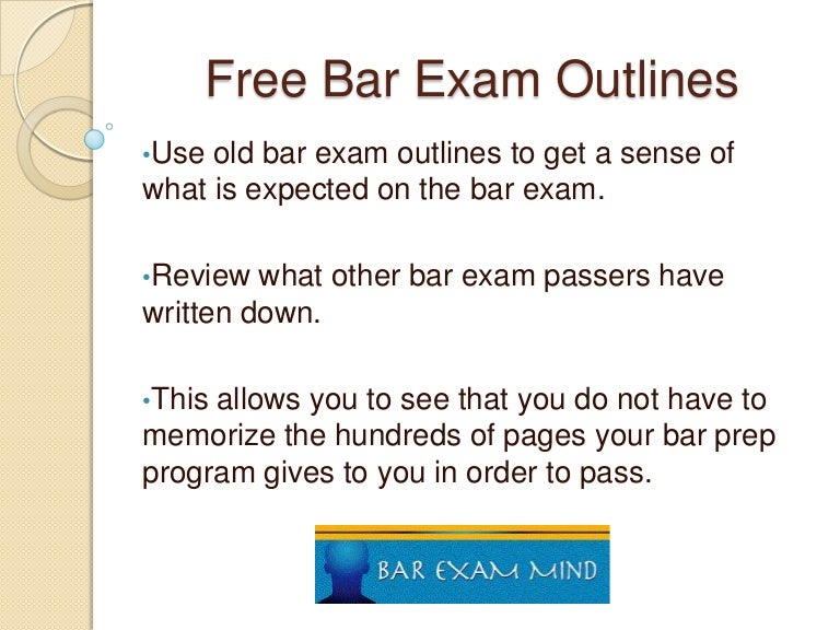Free bar exam outlines