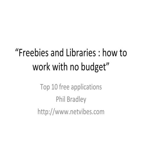 Freebies and libraries | PPT | Technology & Computing