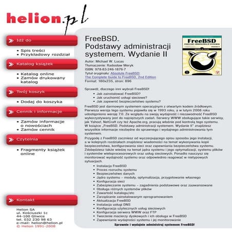FreeBSD 7. Instalacja i konfiguracja | PDF