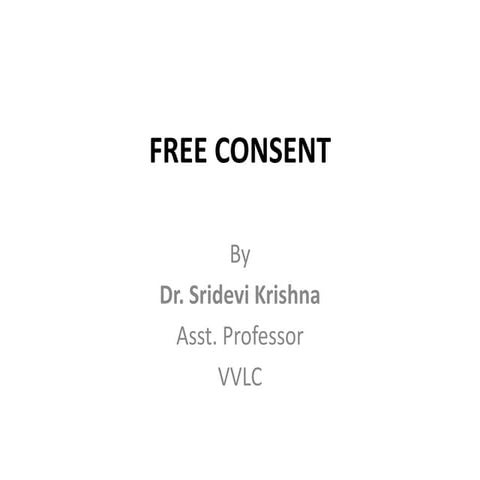 Free consent | PPTX