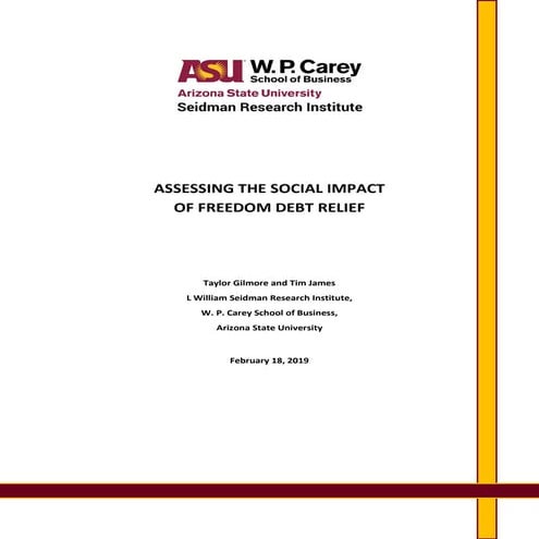 Assessing the Social Impact of Freedom Debt Relief | PDF
