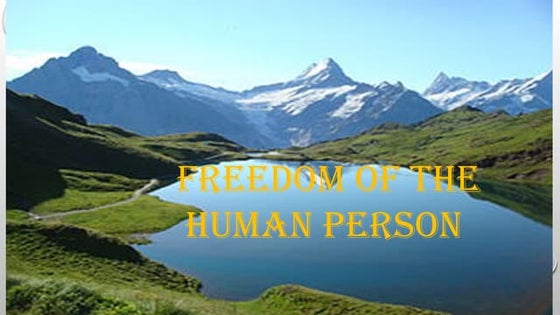 Freedom of the human person | PPTX | Agnosticism | Religion & Spirituality