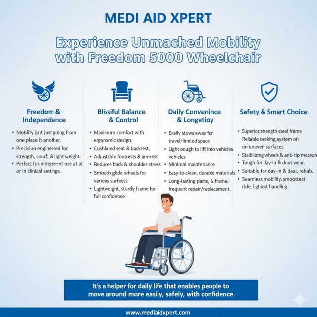 Experience Unmatched Mobility with Freedom 5000 Wheelchair | PDF
