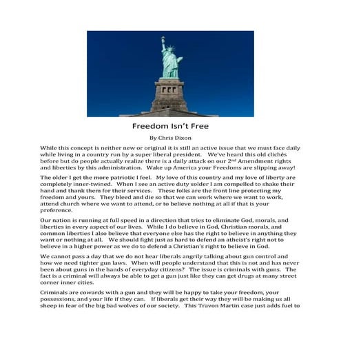 Freedom isn't free | PDF