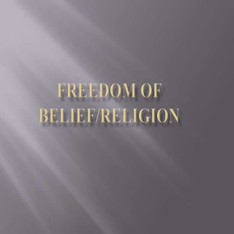Freedom of belief- Seamus | PPTX