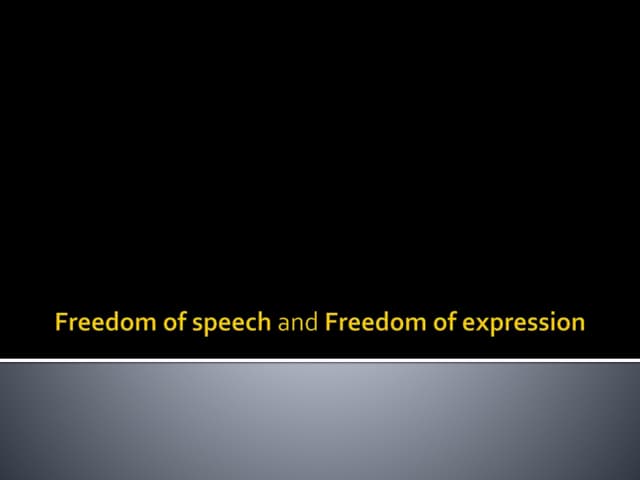 Freedom of speech | PDF