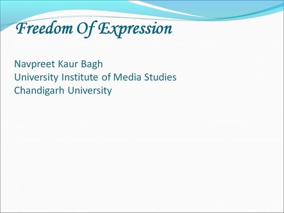 Freedom of expression | PPT