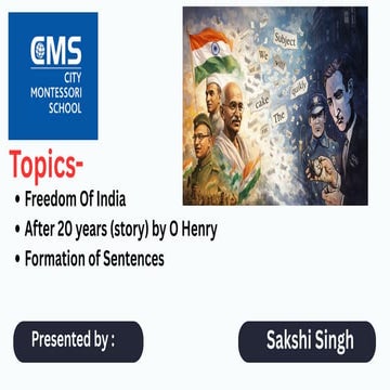 title Freedom of india and after 20nyears by o henry and formation of ...