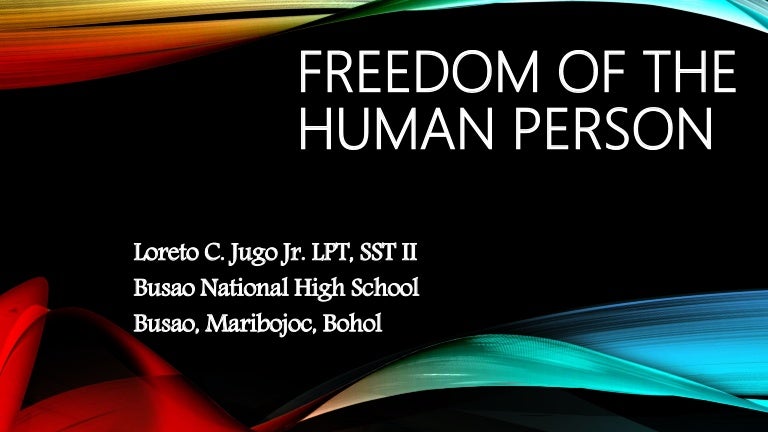 Freedom of the human person