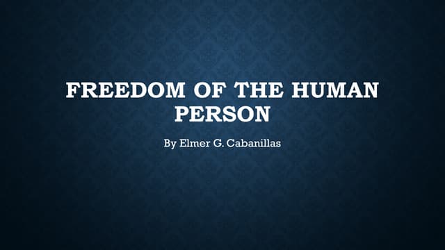 environmental and the human person ..... | PPTX