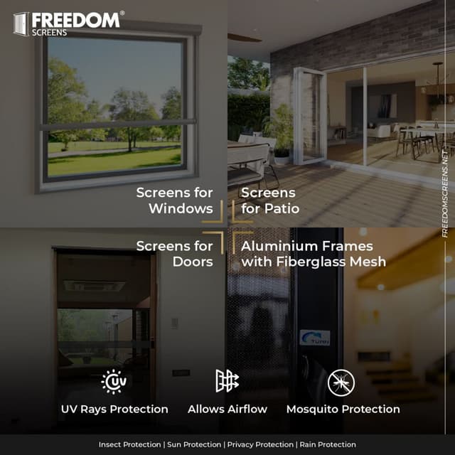 Versatile Screens for Windows, Doors, and Patios - Freedom Screens | PDF