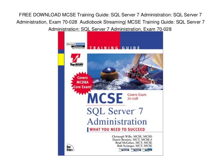 Free Download Mcse Training Guide Sql Server 7 Administration Sql S…