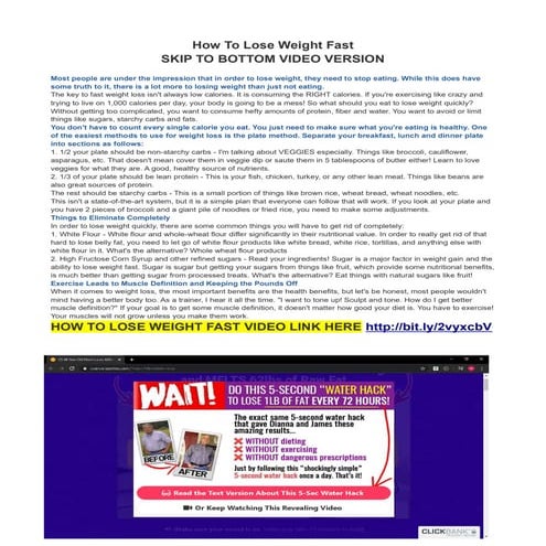 HOW TO LOSE WEIGHT FAST | PDF