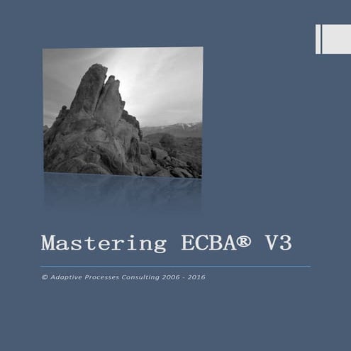Free ECBA study guide - Mastering ecba | PDF