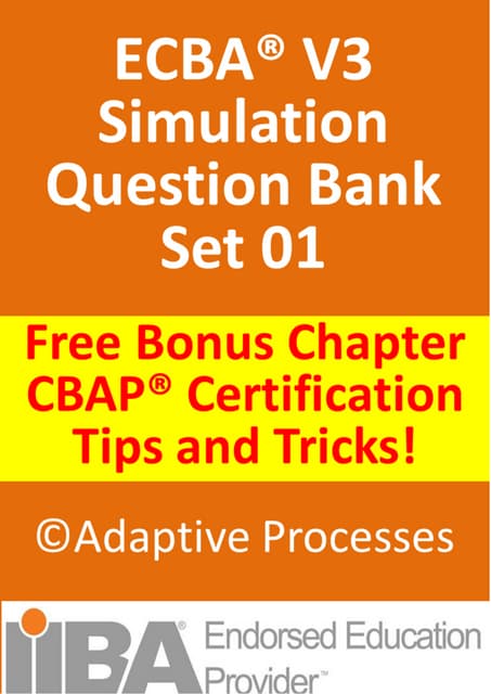 ECBA Exam Questions PDF | ECBA Sample Questions PDF | Techcanvass | PPT