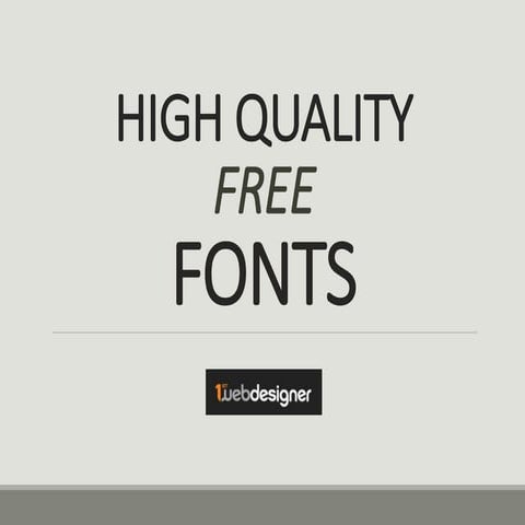 Free Fonts | PPT