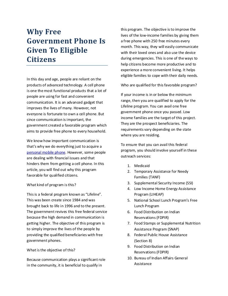 Free government cell phone
