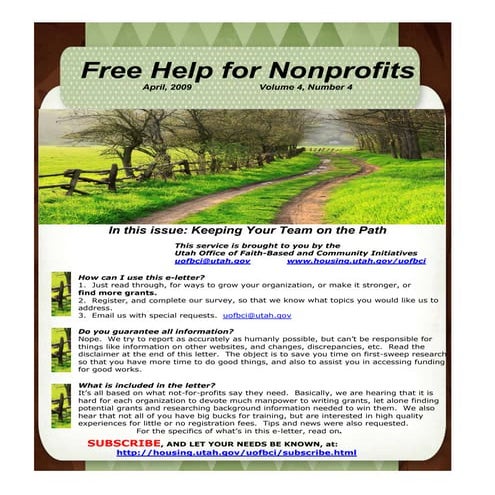 Free Help for Non Profits | PDF