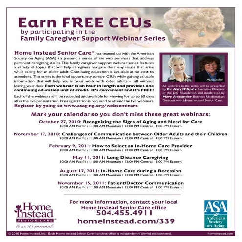 Free Hisc Webinar Ceu Flyer | DOC