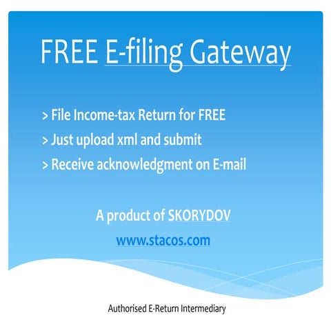 Free income tax filing for professionals | PPTX