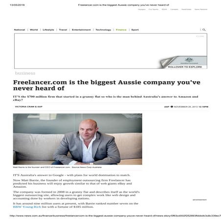 Freelancer.com is the biggest aussie company you've never heard of | PDF