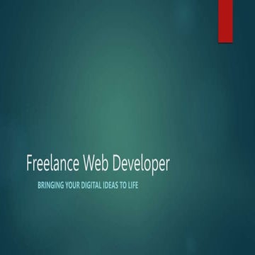 Hire Best Freelance Web Developer in Delhi NCR | PPTX | Web Development ...