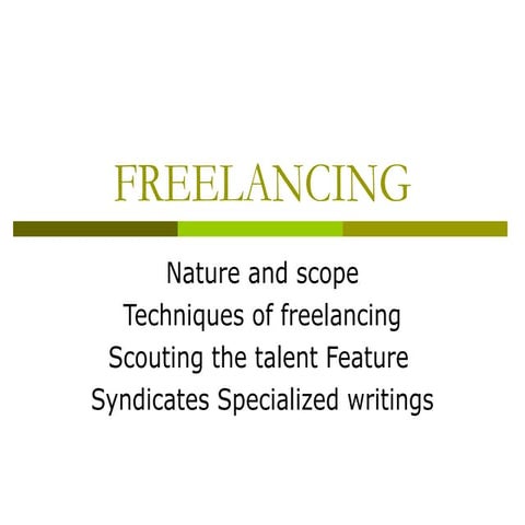 Freelancing ( applied communication) | PPT
