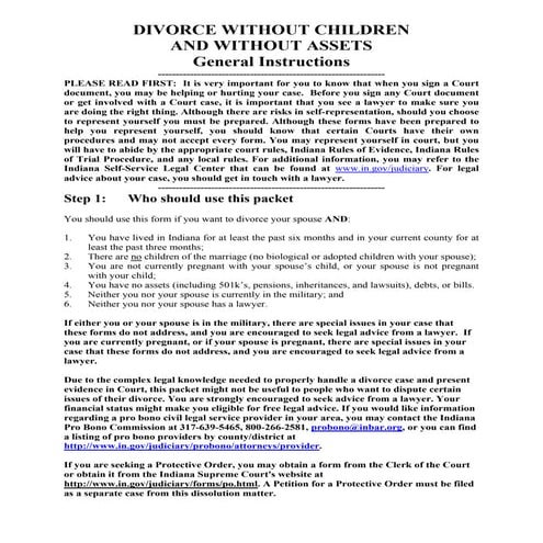Free Legal Divorce Forms | PDF