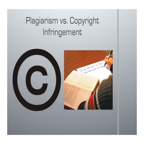 Plagiarism=Copyright Infringement