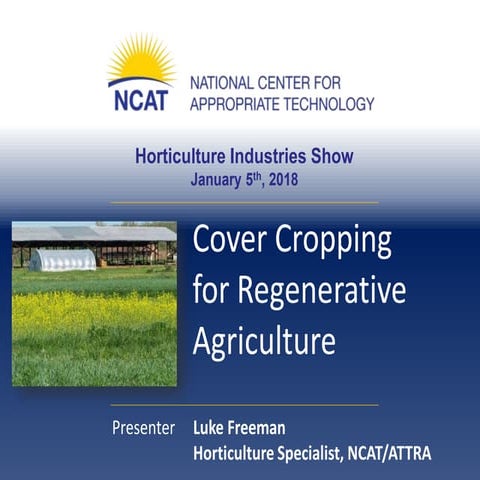 Cover Cropping for Regenerative Agriculture | PDF