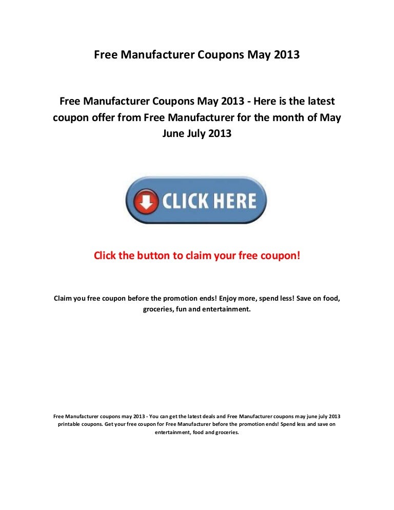 free-manufacturer-coupons-may-2013