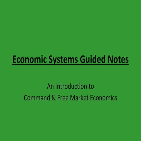 Free Market vs. Command Economics and Chinese Revolution | PPTX