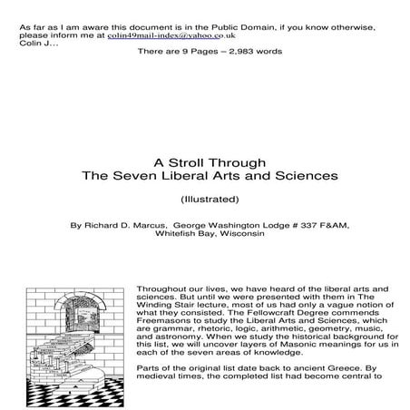 Freemasonry 101 the seven liberal arts | PDF
