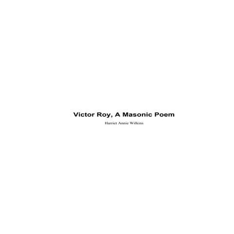 Freemasonry 143 victor roy- a masonic poem | PDF | Spirituality ...