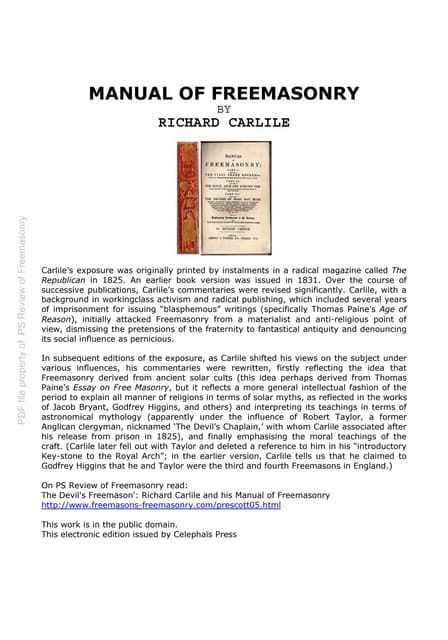 Freemasonry 157 an explanation of the third degree tracing board | PDF ...