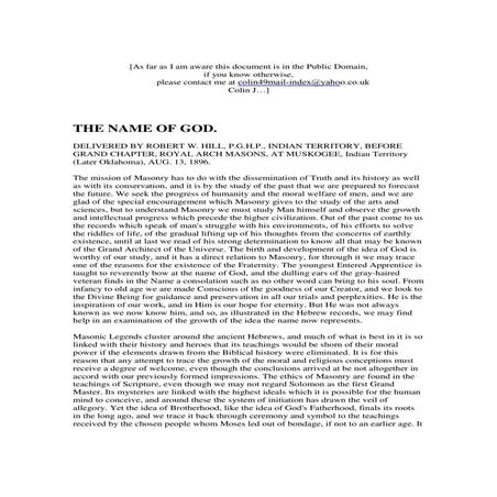 Freemasonry 191 the name of god | PDF