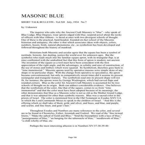 Freemasonry 234 masonic blue | PDF