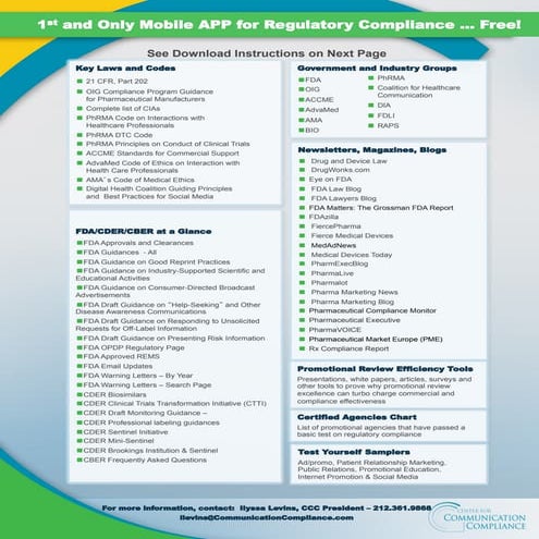 Free Mobile App: CCC Regulatory Compliance Library | PDF
