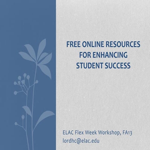 Free online resources workshop 8 21 13 (1) | PPT
