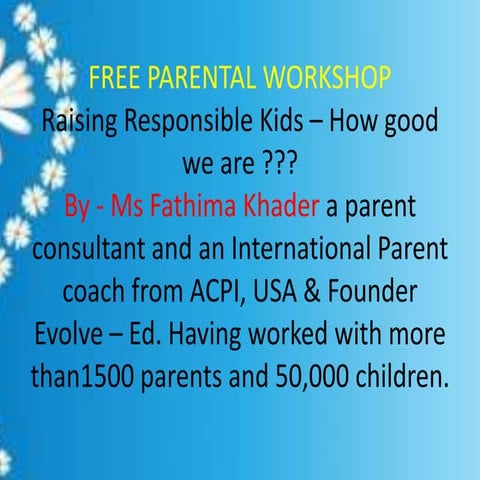 Free parental workshop | PPTX