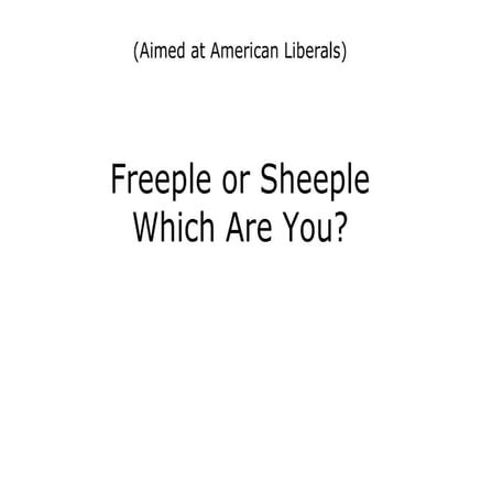 Freeple or sheeple c | PPT