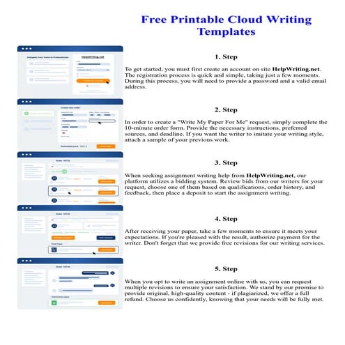 Free Printable Cloud Writing Templates. Online assignment writing ...