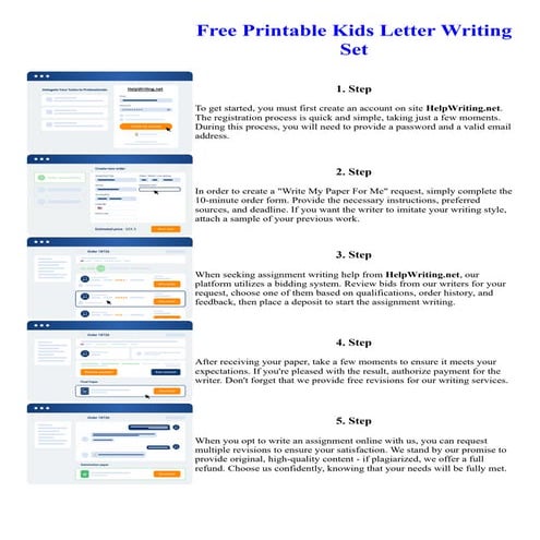 Free Printable Kids Letter Writing Set | PDF