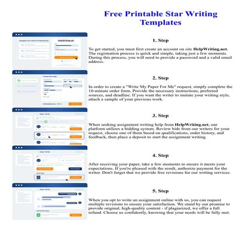 Free Printable Star Writing Templates. Online assignment writing ...