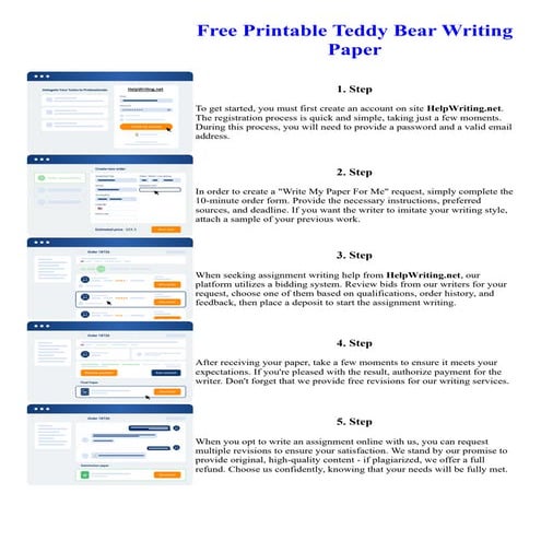 Free Printable Teddy Bear Writing Paper | PDF