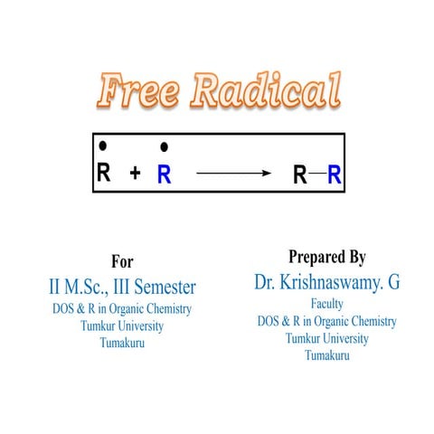 Free Radical Chemistry | PPTX