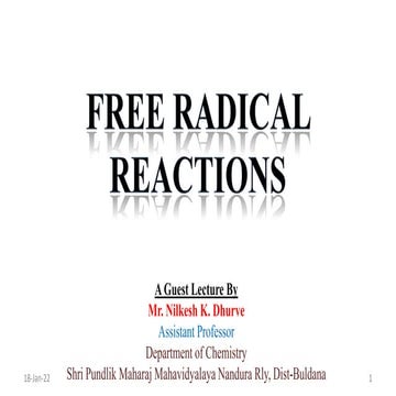 Free Radicals stability and detection.PPT